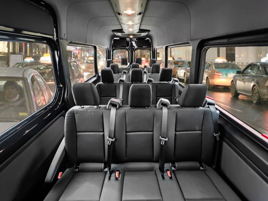 Mercedes Sprinter Shuttle Rentals for 10-14 Passengers | AMPM Limo